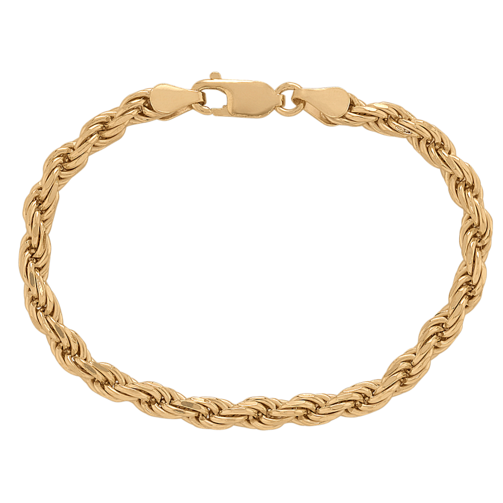 7'' 14K Yellow Gold Vermeil Rope Bracelet (5.6mm) | Shane Co.