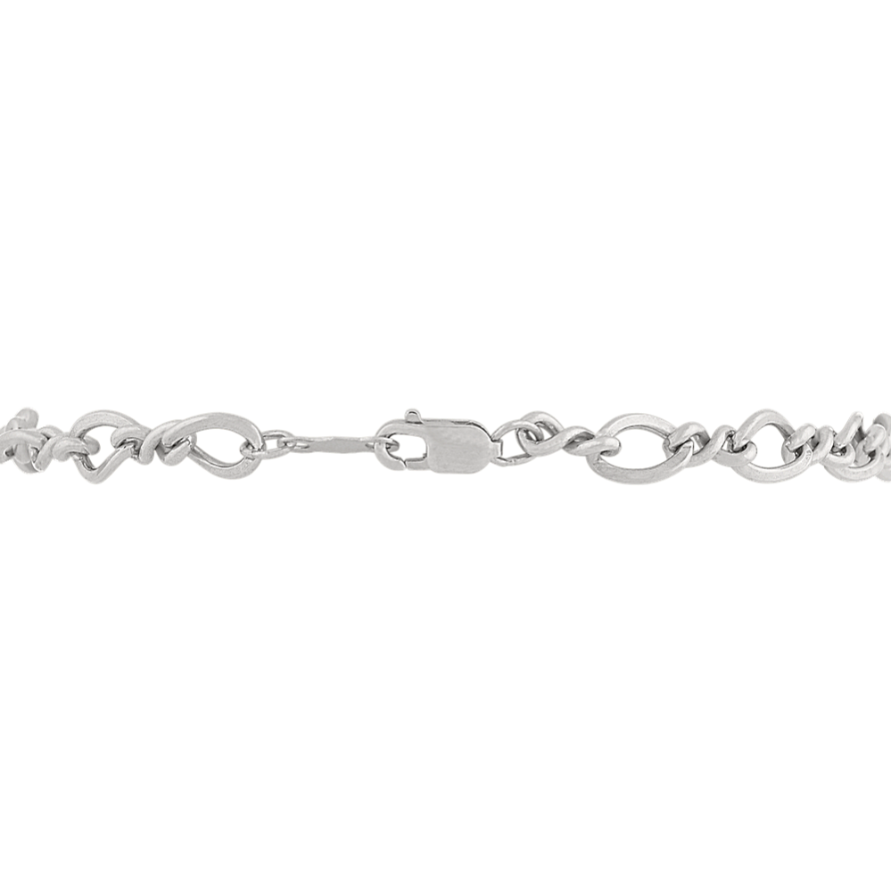 Sterling Silver Figure-Eight Link Bracelet | Shane Co.