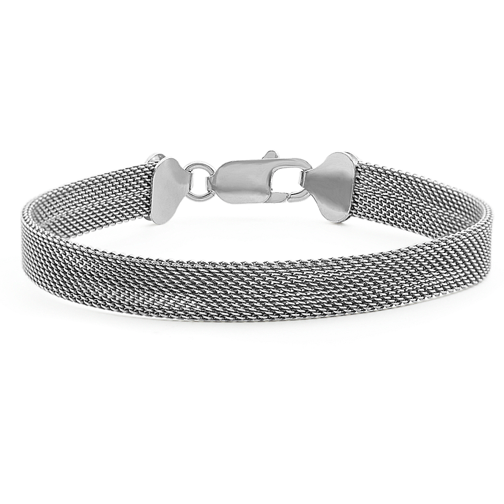 Sterling Silver Mesh Bracelet (7.5 in) | Shane Co.