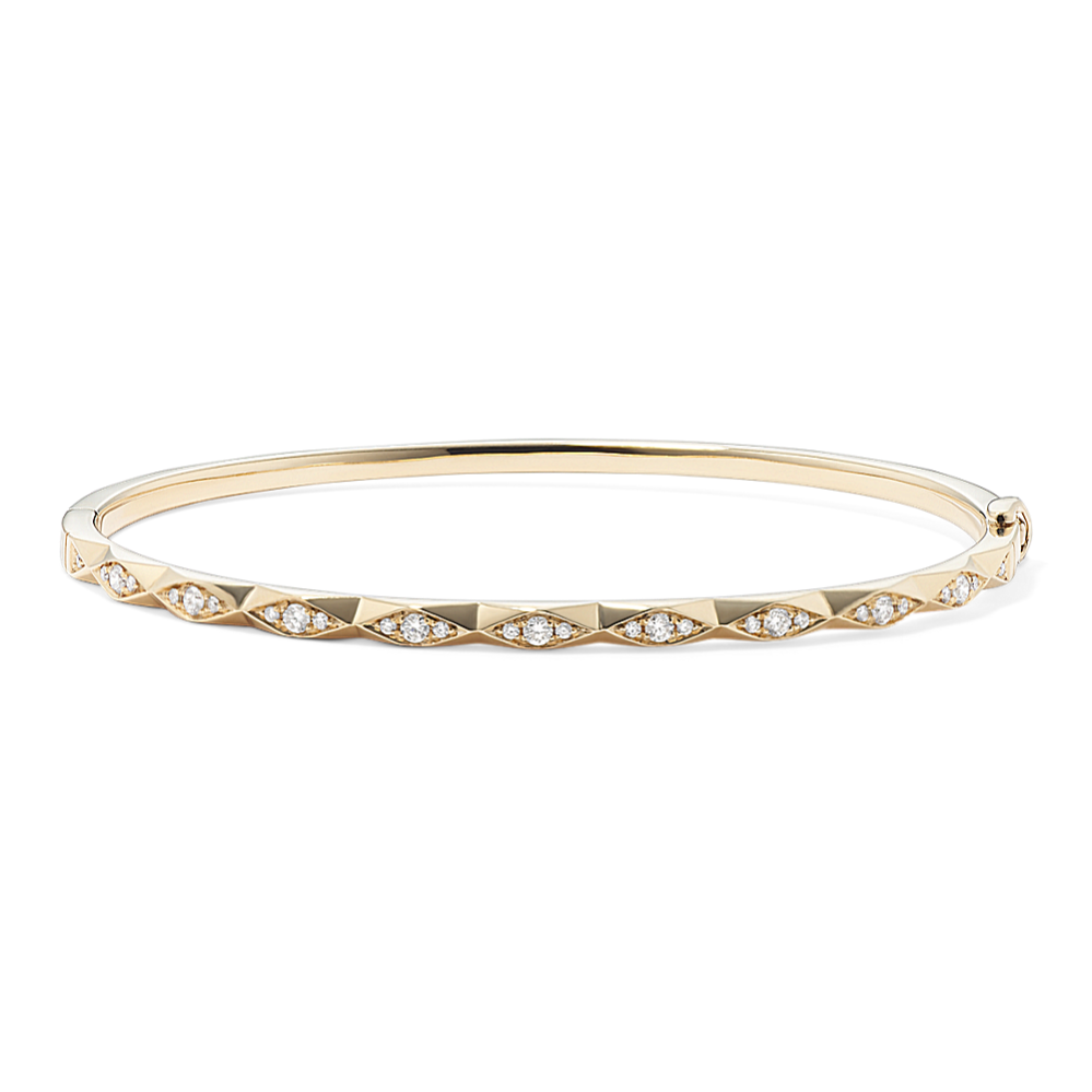 Alina Geometric Diamond Bangle Bracelet | Shane Co.