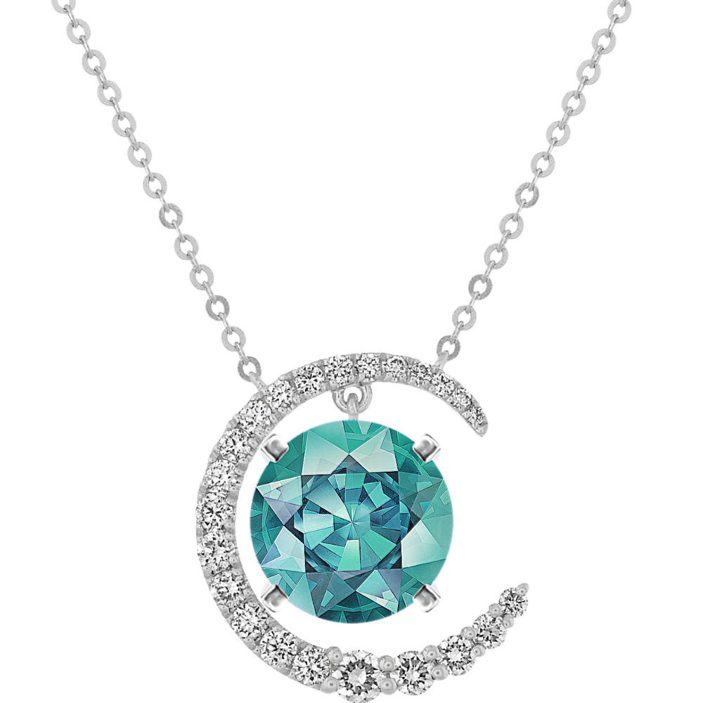 Pick-Your-Gem Crescent Necklace (18 in) | Shane Co.