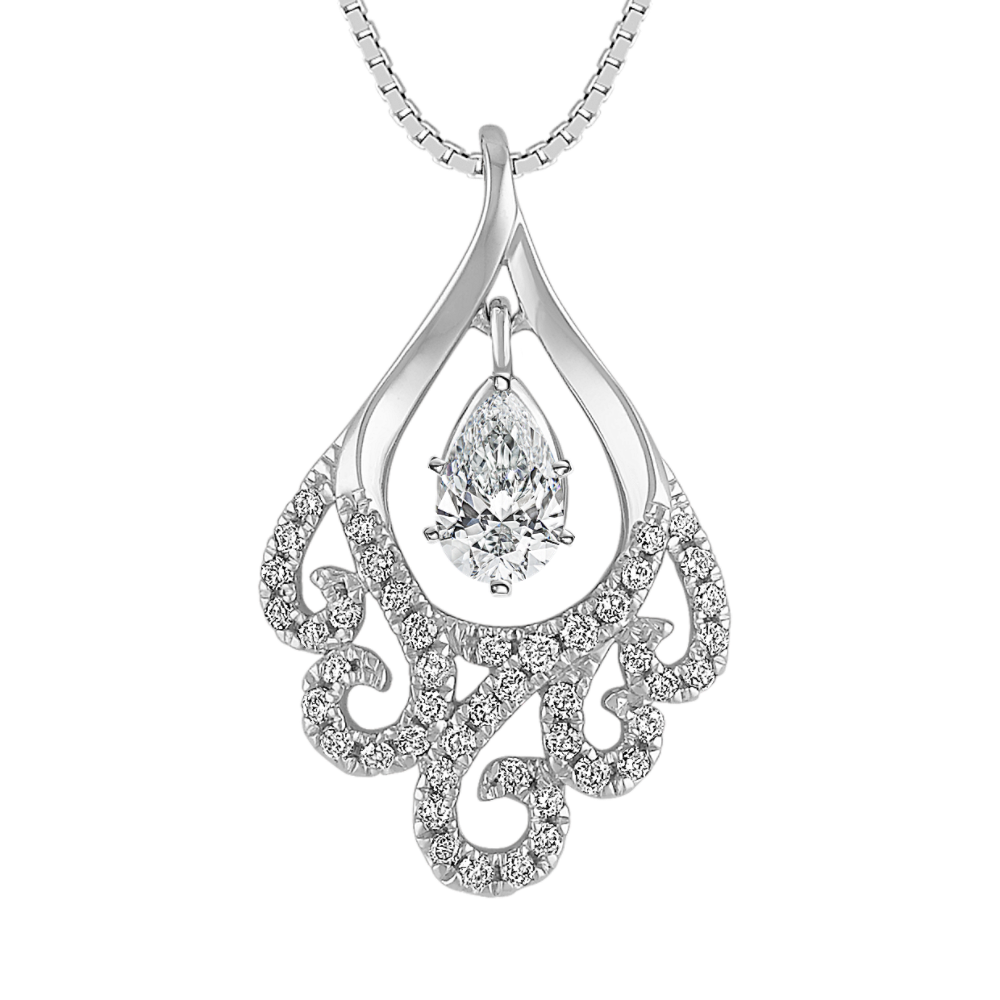 Round Diamond Swirl Pendant (18 in) | Shane Co.