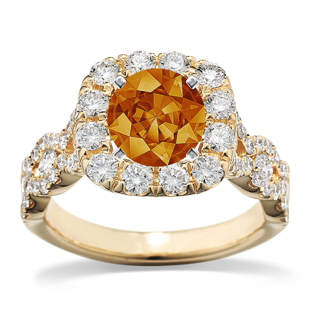 Phoebe Halo Engagement Ring | Shane Co.