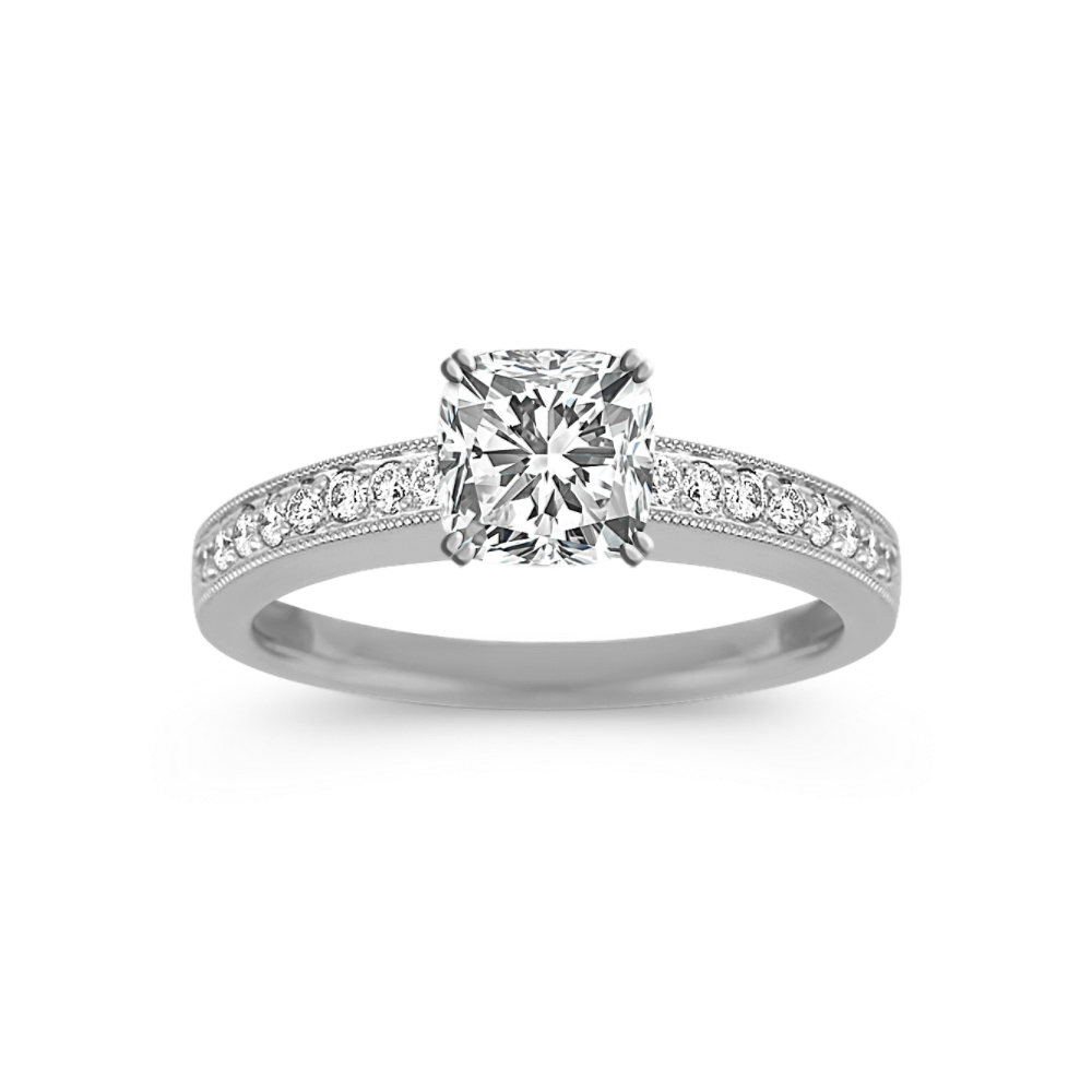 Round Diamond with Milgrain Engagement Ring | Shane Co.