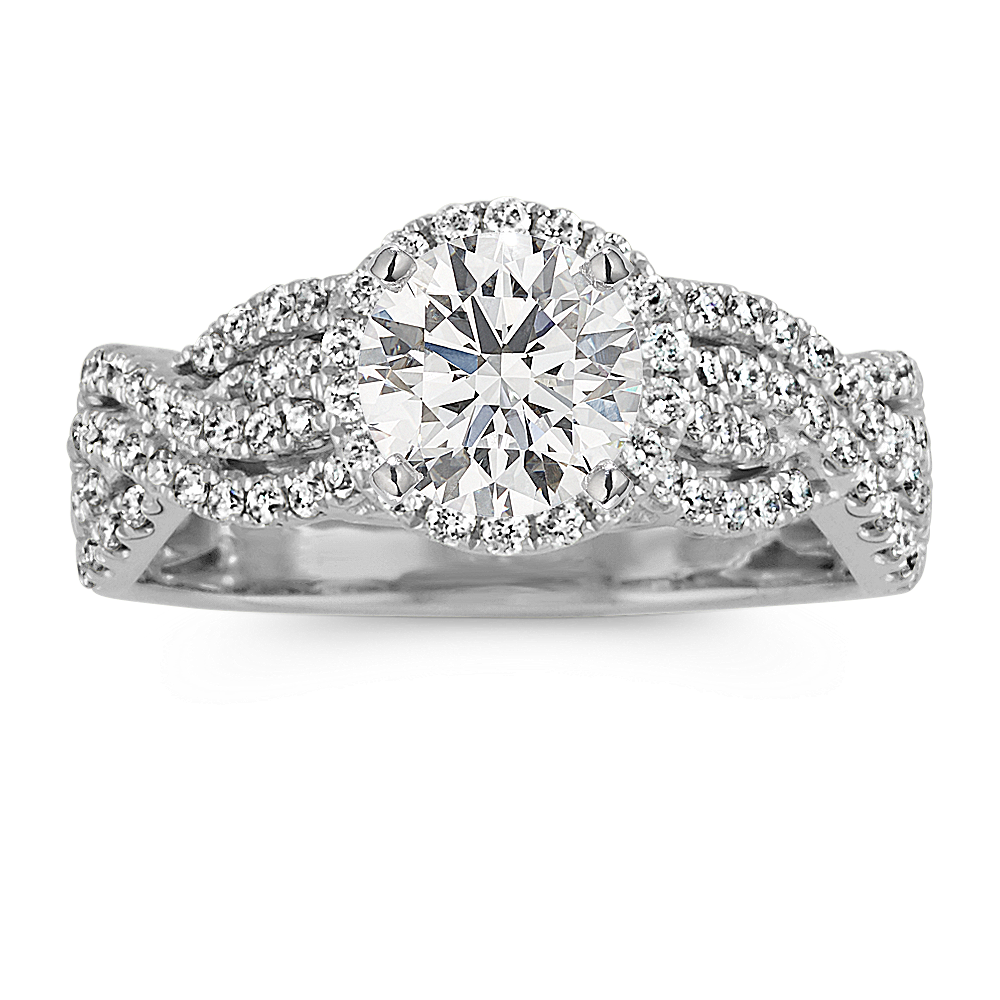 Double Diamond Infinity Halo Engagement Ring | Shane Co.