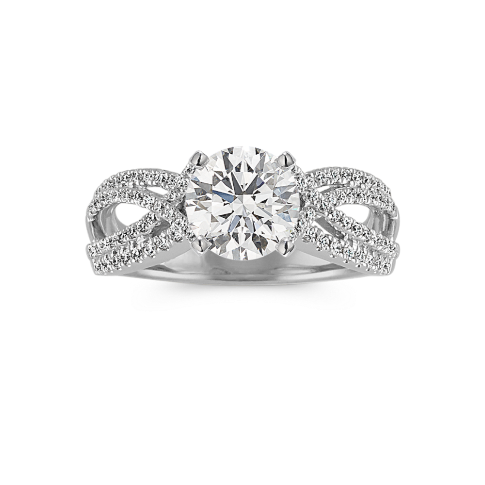 Split Shank to Crossing Round Diamond Engagement Ring | Shane Co.