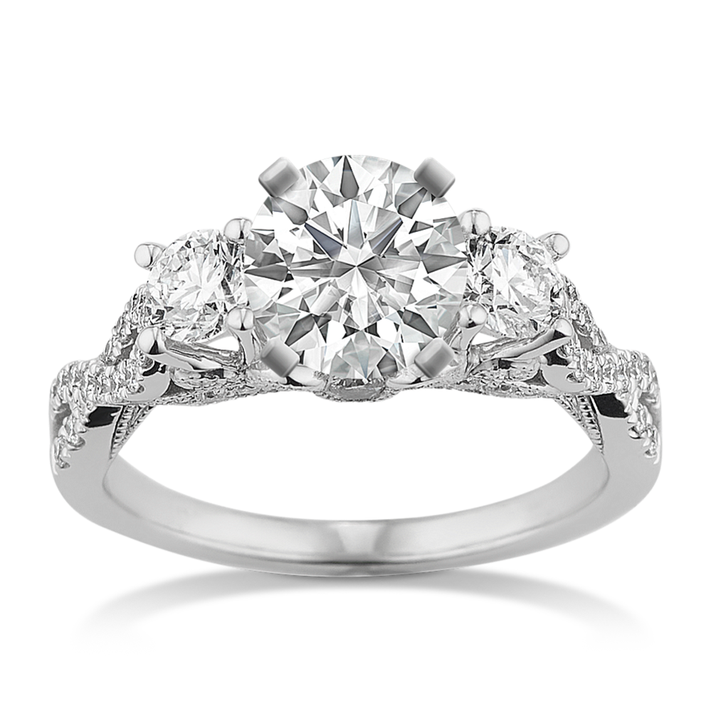 Giverny Three Stone Engagement Ring