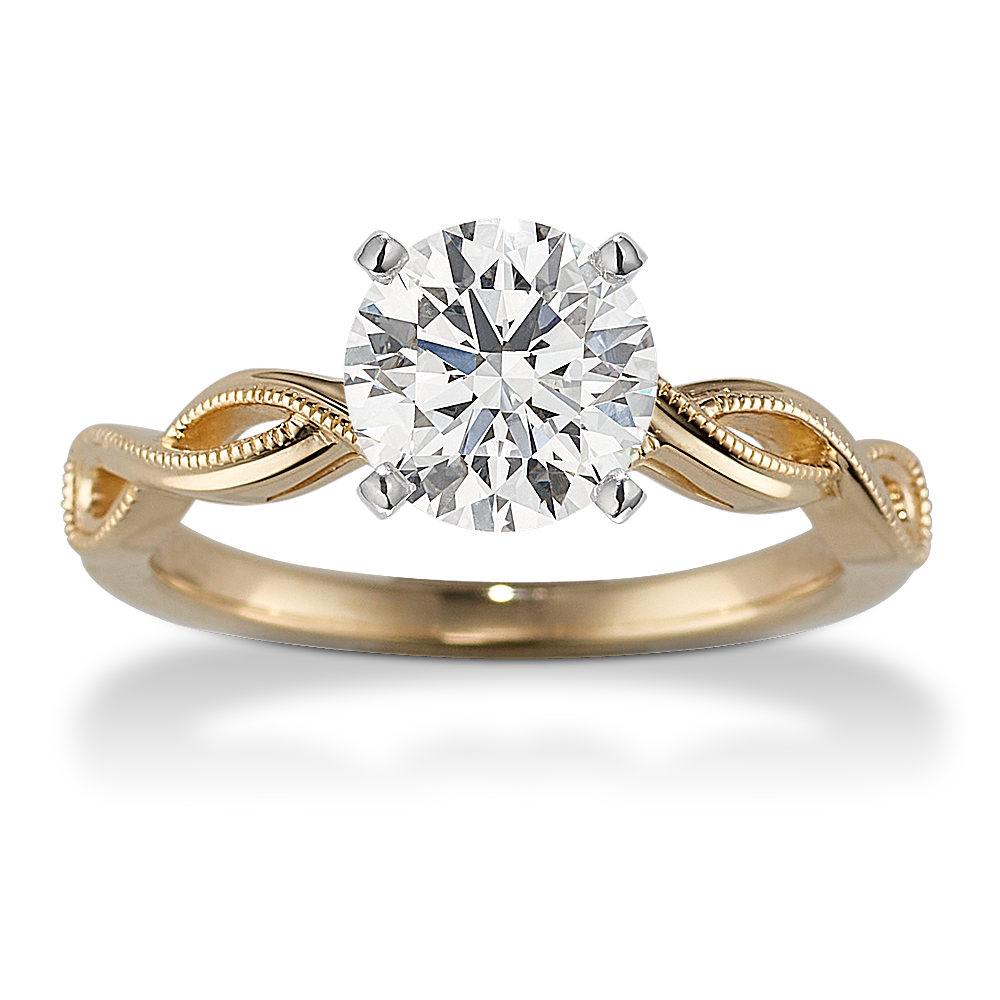 Milgrain Twist Engagement Ring | Shane Co.