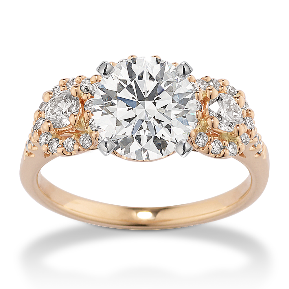 Triple Halo Three-Stone Engagement Ring | Shane Co.