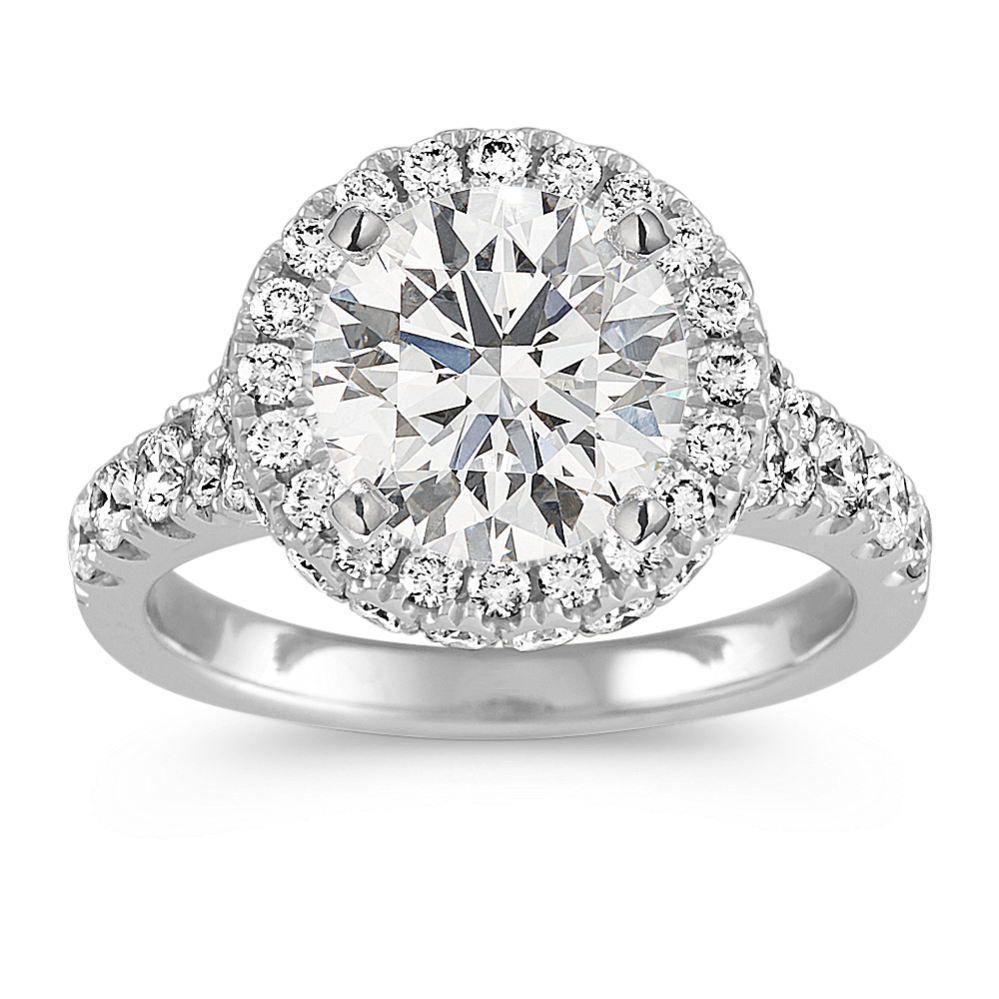 Masquerade Halo Engagement Ring (Round) | Shane Co.