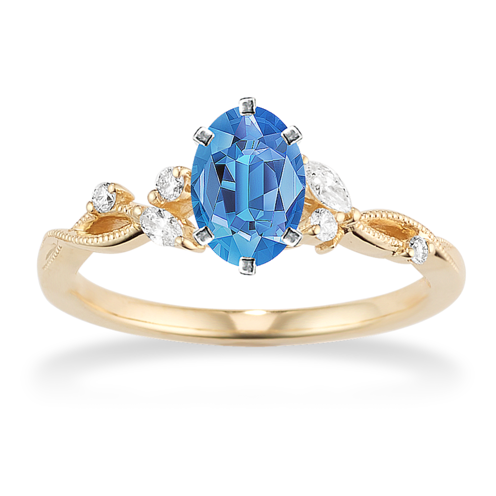 Calla Lily Infinity Engagement Ring