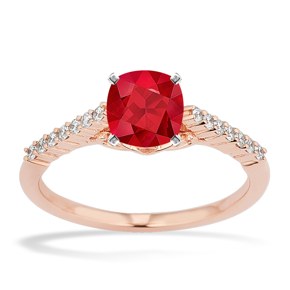 Infinity Cathedral Engagement Ring in Rose Gold | Shane Co.