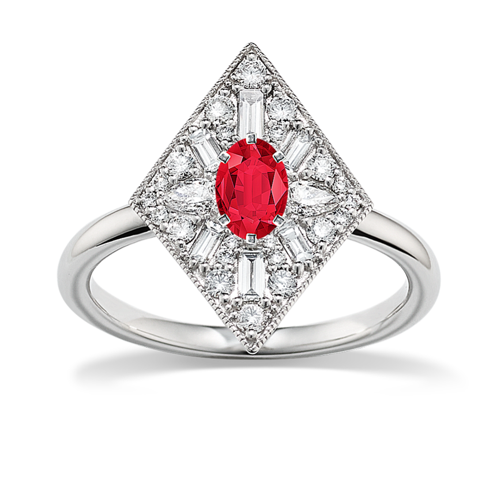 Daybreak Engagement Ring in White Gold | Shane Co.