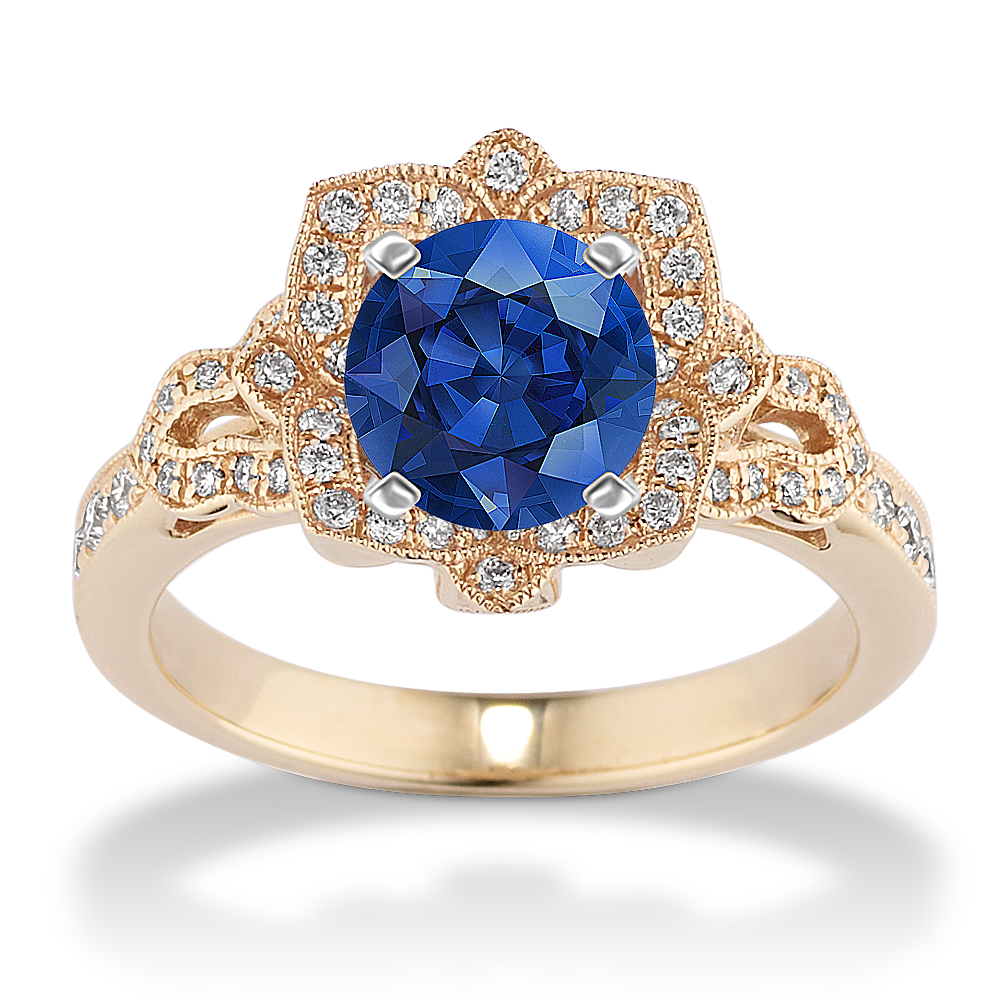 Cherry Blossom Halo Engagement Ring | Shane Co.