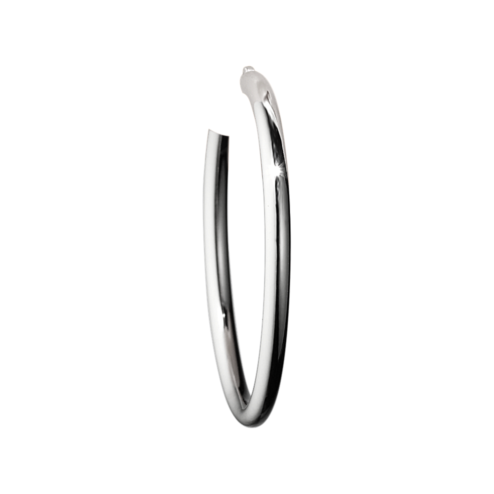 Bold Daily Large 14K White Gold Hoops | Shane Co.