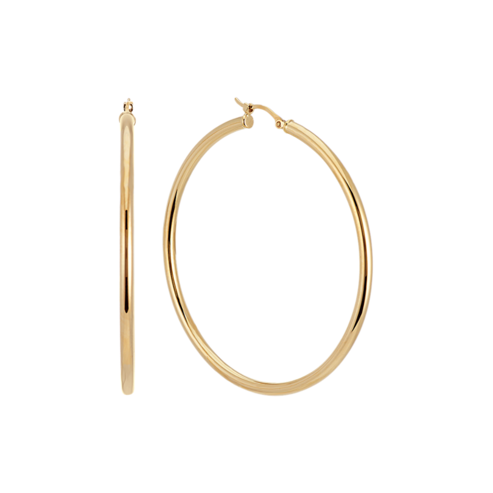 2 inch thick gold hoop earrings store