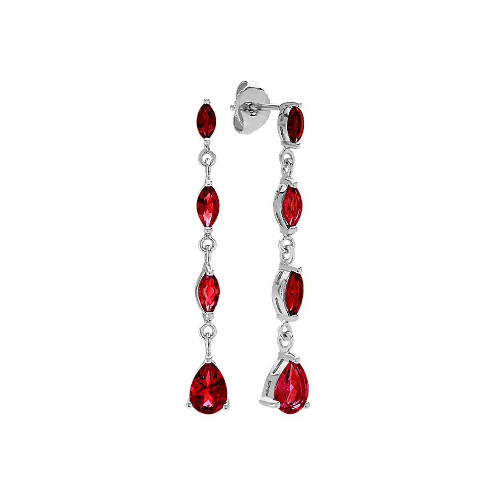 Dangle Marquise and Pear-Shaped Garnet Earrings | Shane Co.