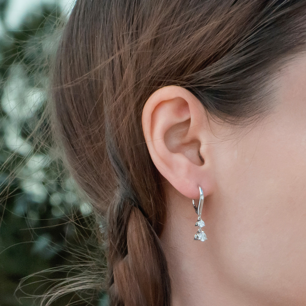 Diamond Dangle Leverback Earrings | Shane Co.