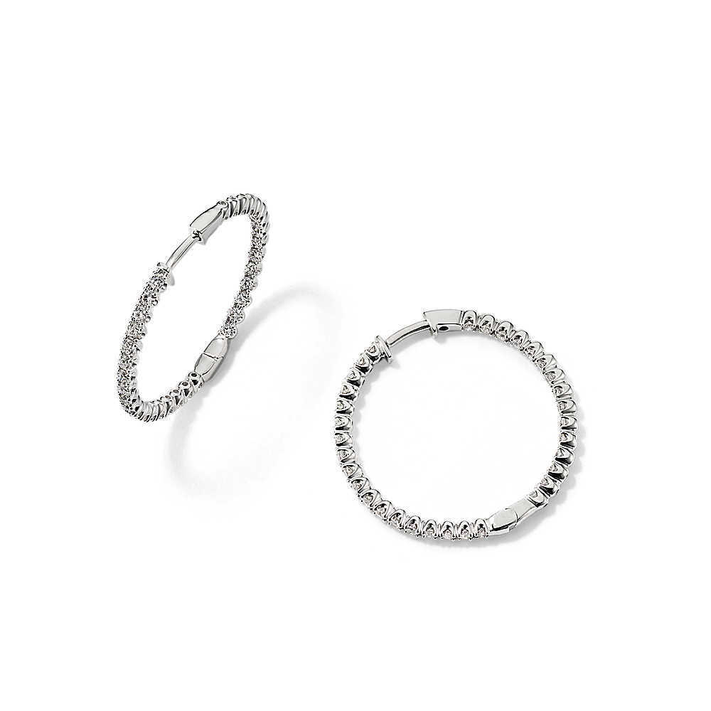 Ellie Inside-Out 2 tcw Lab-Grown Diamond Hoops | Shane Co.