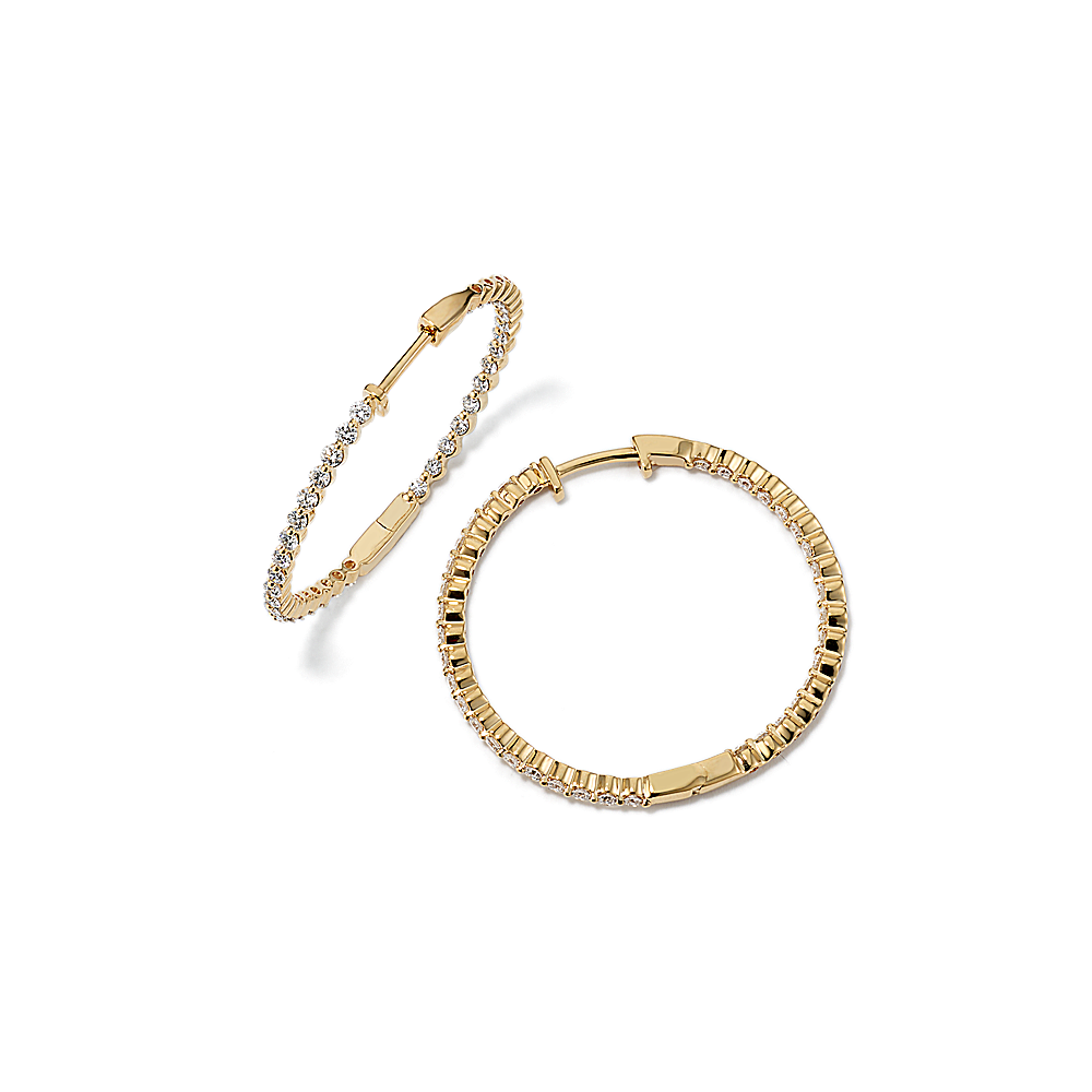 Lucia Inside-Out 1 tcw Lab-Grown Diamond Hoops | Shane Co.