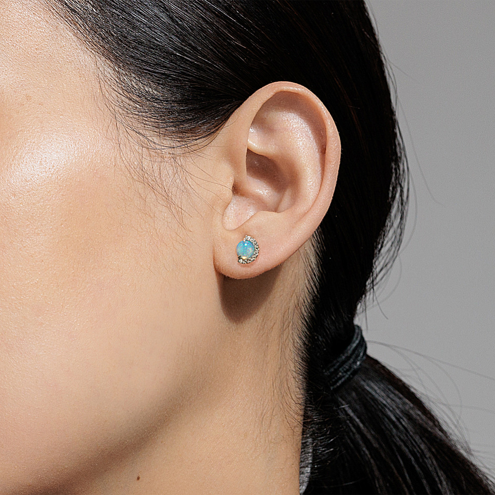 Opal sapphire earrings store