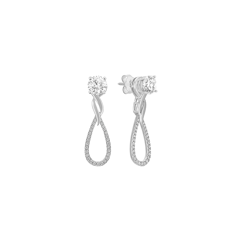Round Diamond Dangle Earring Jackets | Shane Co.