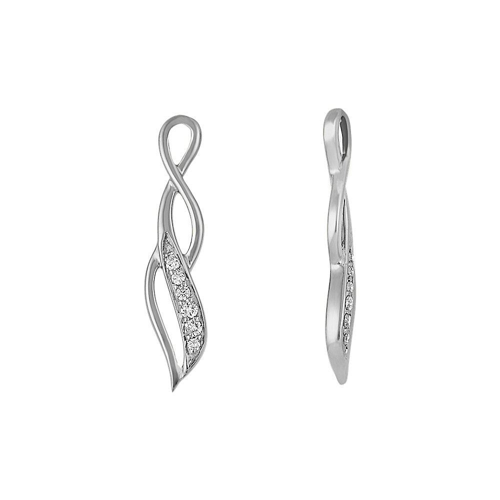 Round Diamond Swirl Dangle Earring Jackets | Shane Co.