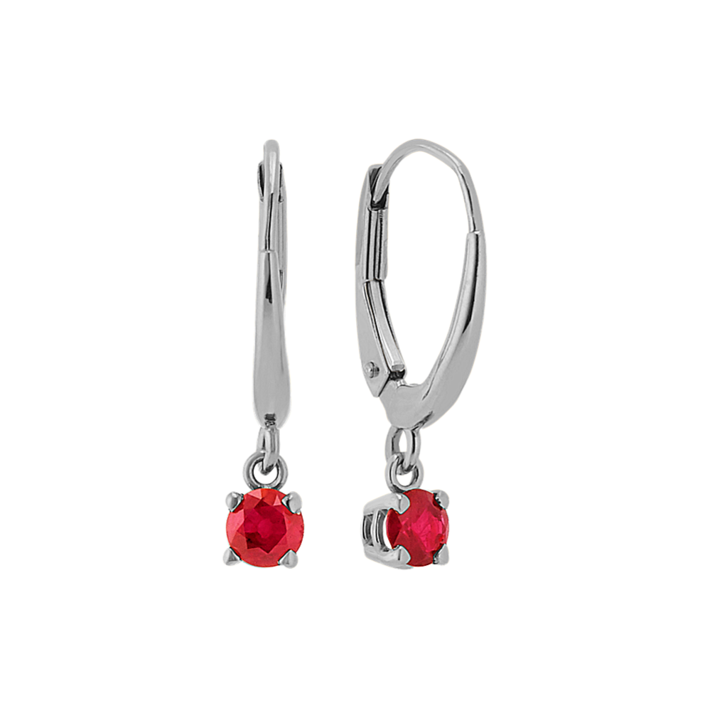 Round Ruby Earrings | Shane Co.