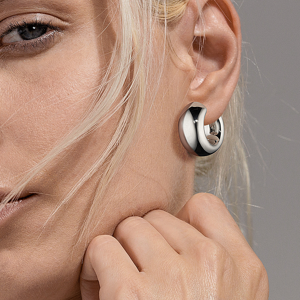 Sterling Silver Donut Hoops | Shane Co.