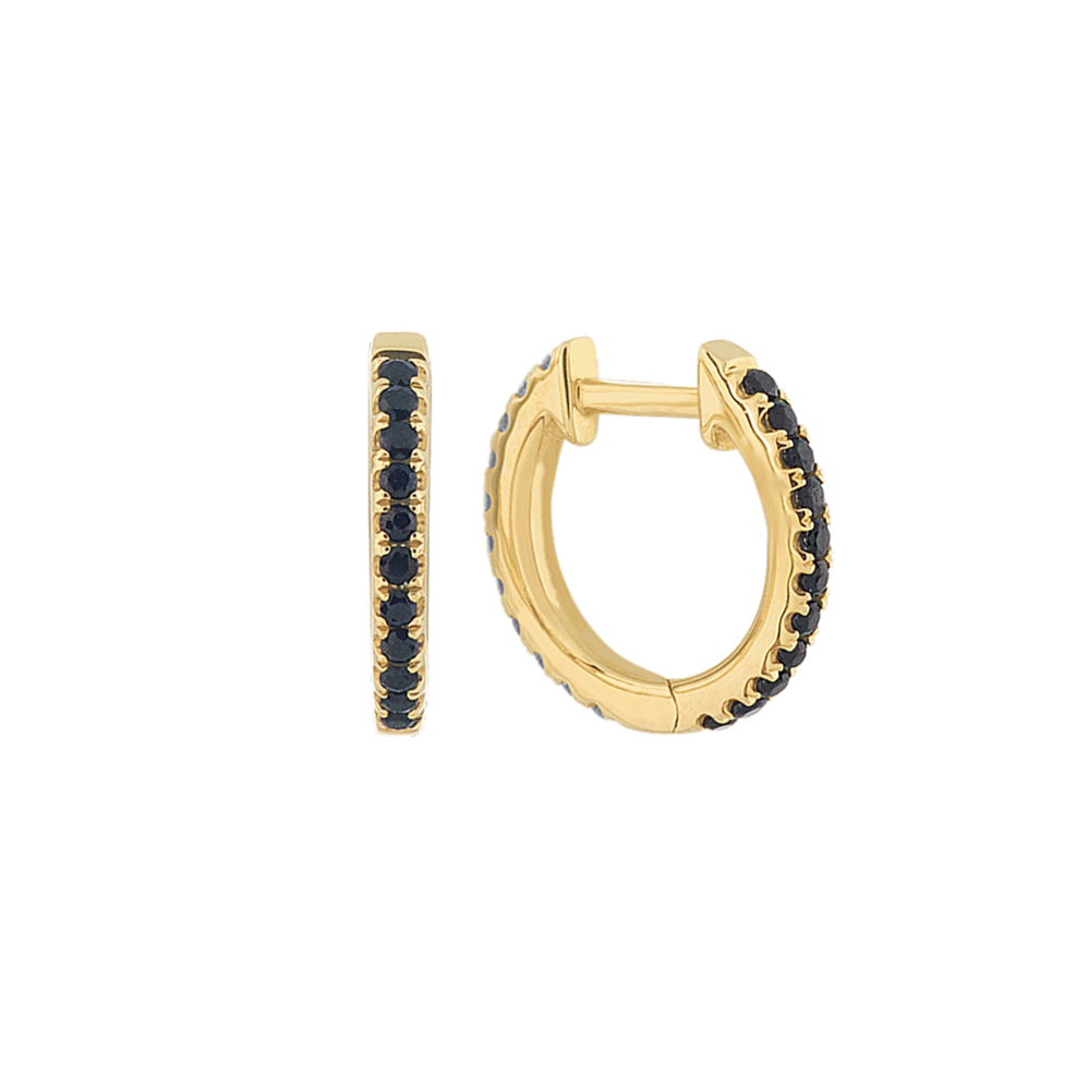 Talia Diamond & Black Sapphire Reversible Hoops | Shane Co.