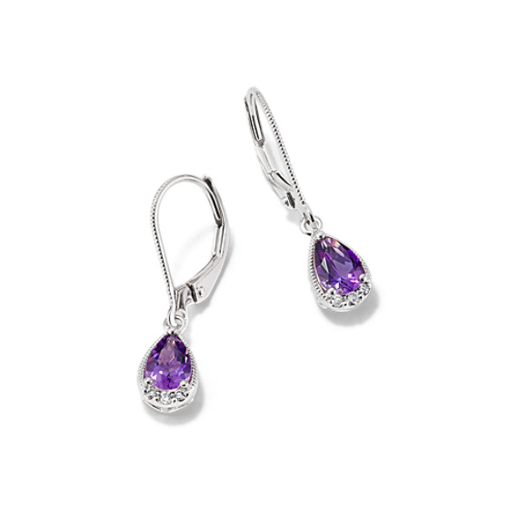 amethyst dangle earrings