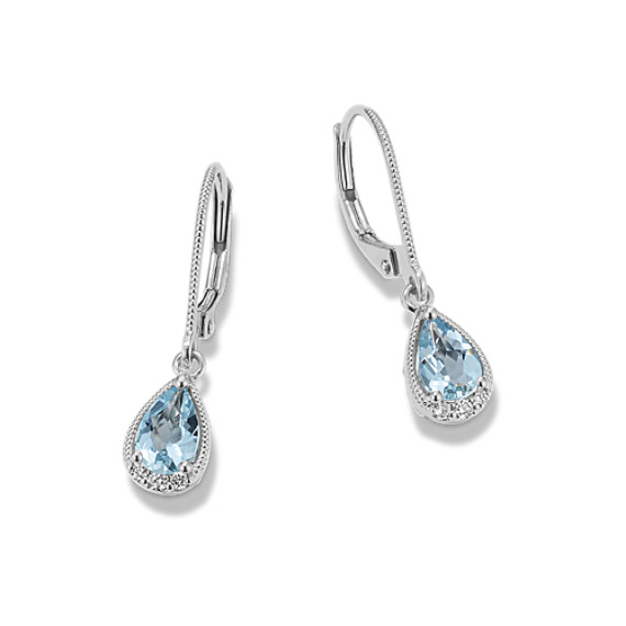 dangle diamond earrings silver