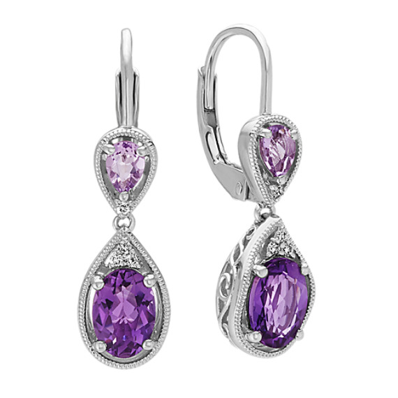 Vintage Dangle Amethyst Earrings | Shane Co.