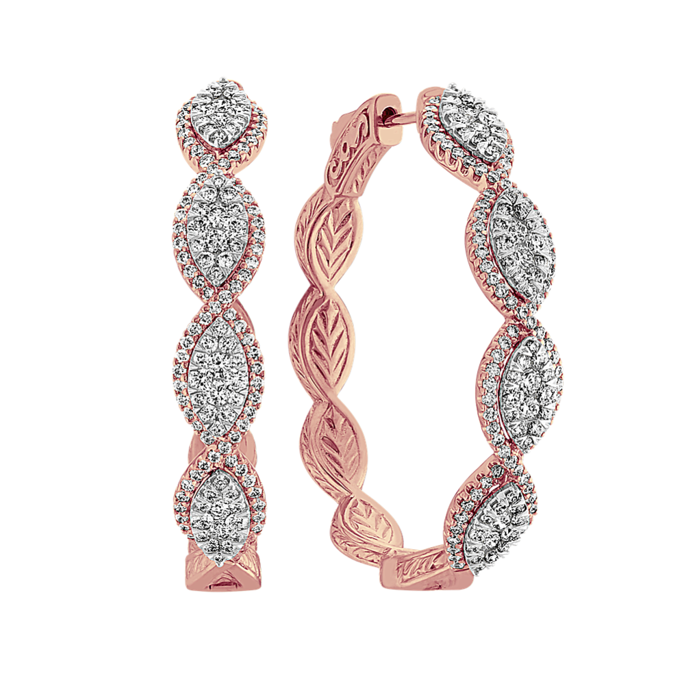 Vintage Diamond Hoop Earrings | Shane Co.
