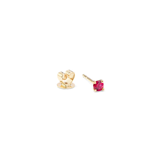 3mm Ruby Single Stud | Shane Co.