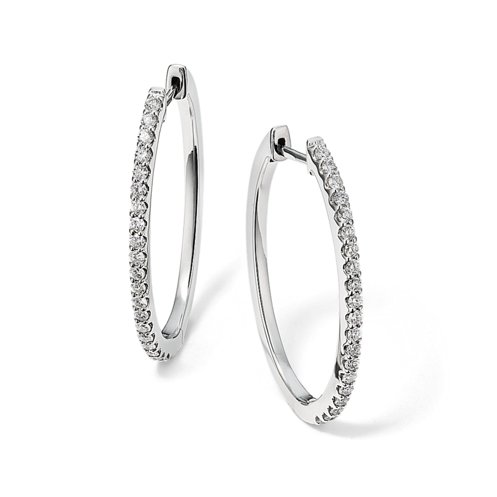 Elena 0.60 tcw Diamond Hoops