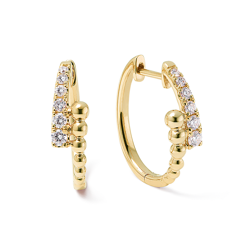 Diamond Pave Bypass Hoops | Shane Co.