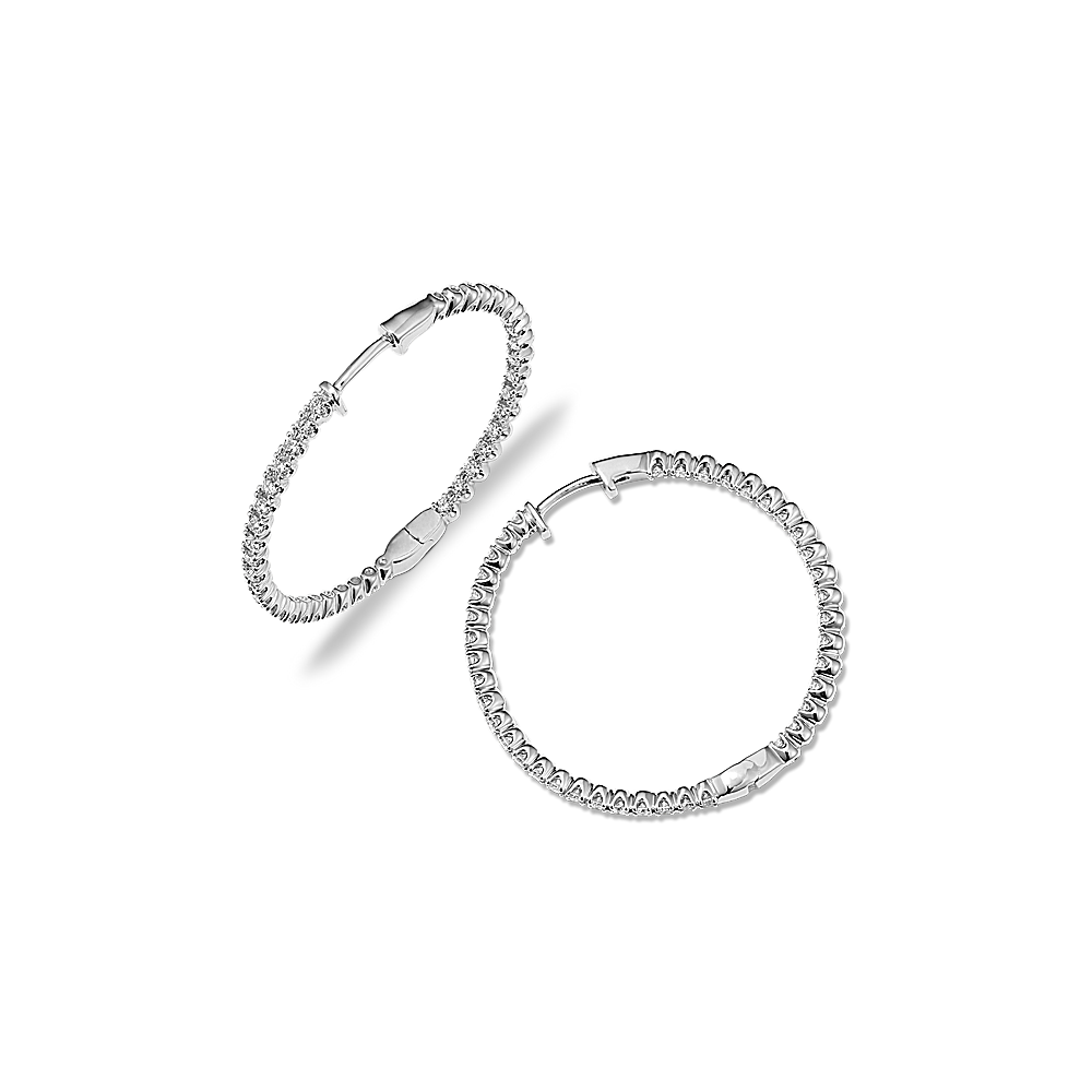 Ellie Inside-Out 1 tcw Lab-Grown Diamond Hoops | Shane Co.