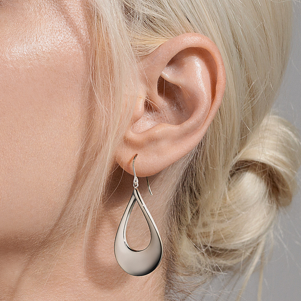 Drop Twist Sterling Silver Earrings | Shane Co.