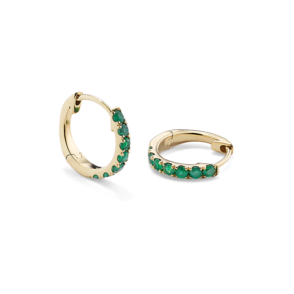 Emerald huggie hoops store