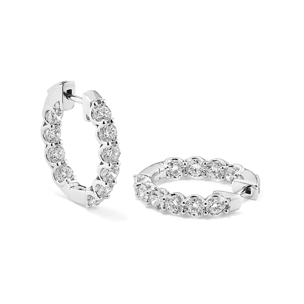 Ellie Inside-Out 4 tcw Lab-Grown Diamond Hoops | Shane Co.