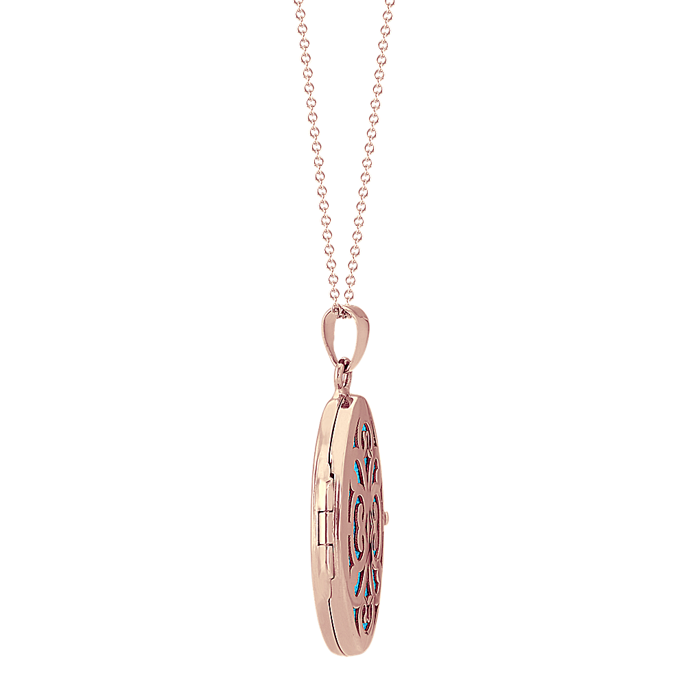 14k Rose Gold Locket (22 in) | Shane Co.