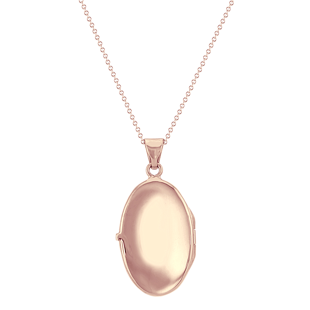 14k Rose Gold Locket (22 in) | Shane Co.