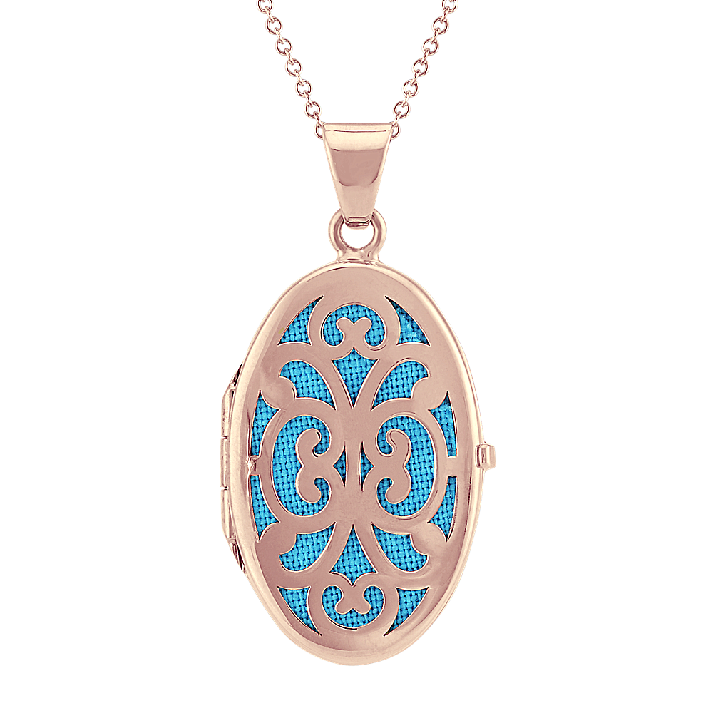 14k Rose Gold Locket (22 in) | Shane Co.