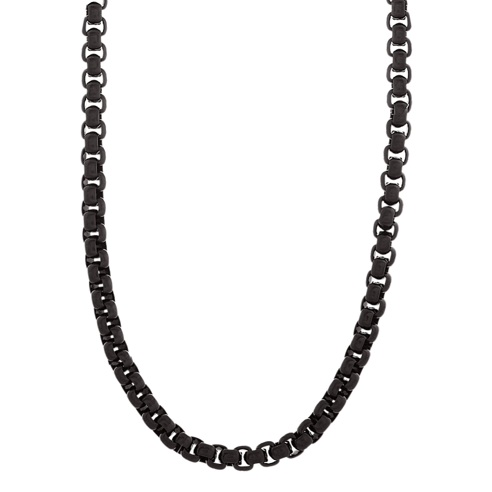 24 Inch Mens Box Chain in Stainless Steel | Shane Co.
