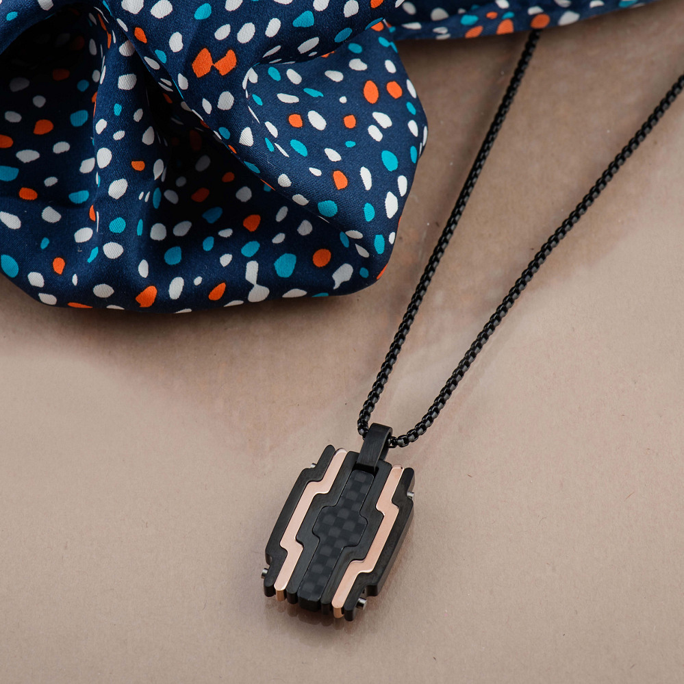 24 inch Mens Modern Dog Tag in Stainless Steel | Shane Co.