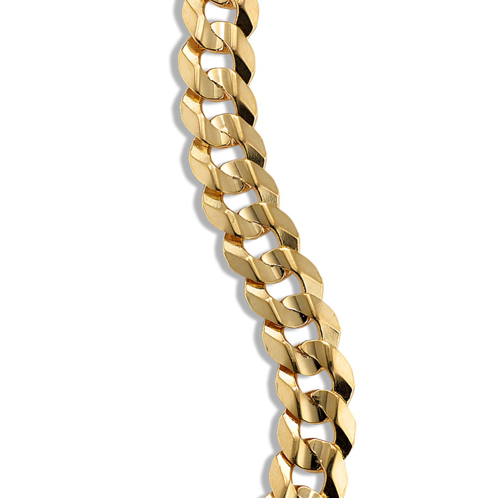 24'' 14K Yellow Gold Curb Chain (6mm) | Shane Co.