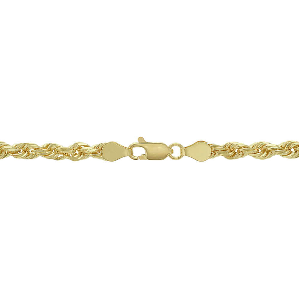 30'' Mens 14k Yellow Gold Rope Chain | Shane Co.