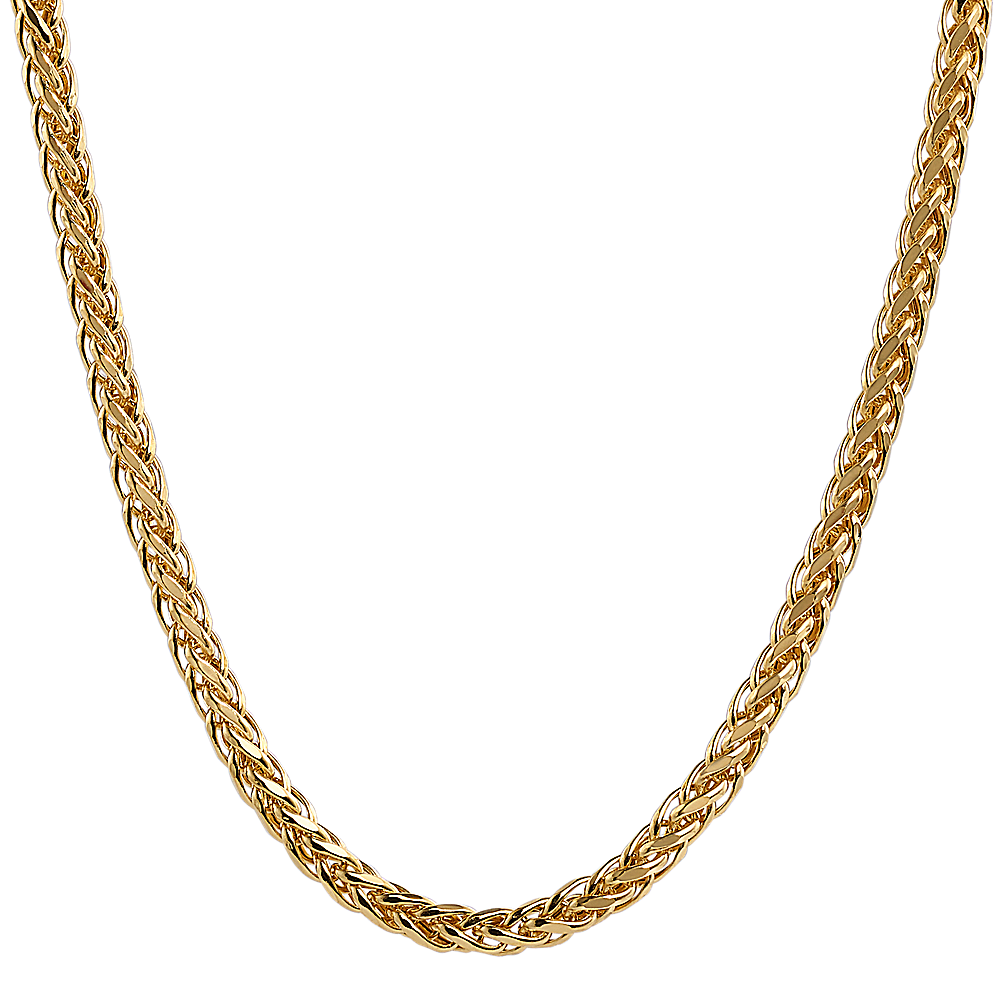 3mm Wheat Chain in 14K Yellow Gold (22 in) | Shane Co.