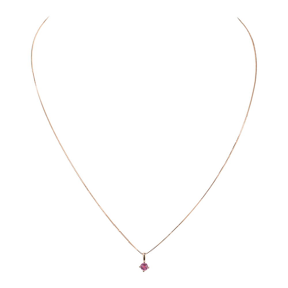 4mm Pink Sapphire Solitaire Pendant | Shane Co.